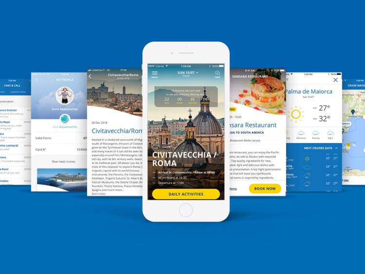 Costa Cruises-app: reisaanbiedingen voor cruisevakanties